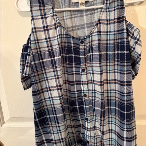 French Laundry | Tops | French Laundry Blue Plaid Blouse | Poshmark